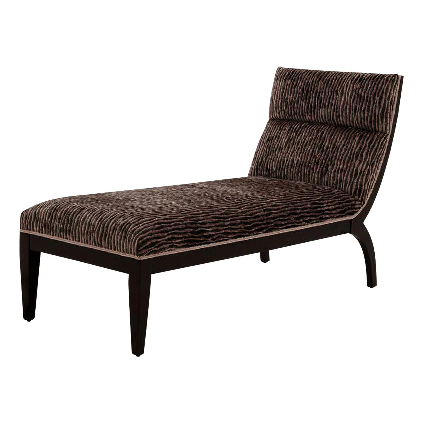 Vintage Brown Leather Chaise Longue For Sale at 1stDibs