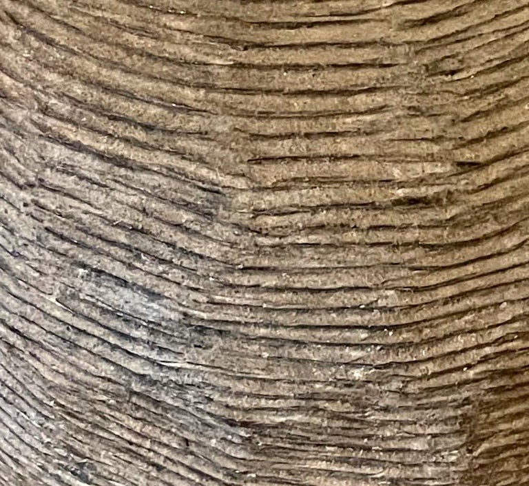 Brown Weathered Glaze Ribbed Texture Vase, China, 19th Century For Sale ...