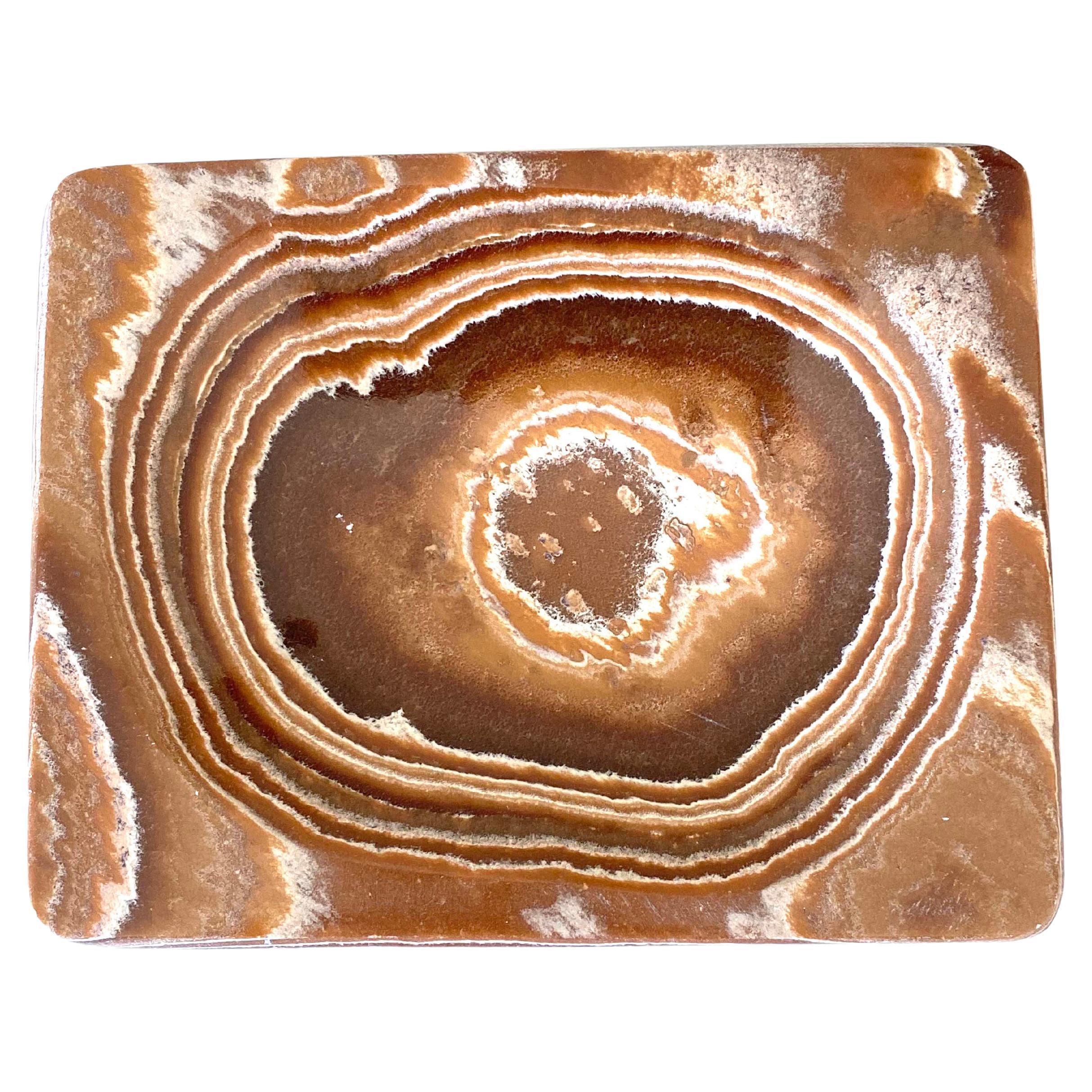 Polished Onyx Tray with Live Edge Regular For Sale at 1stDibs