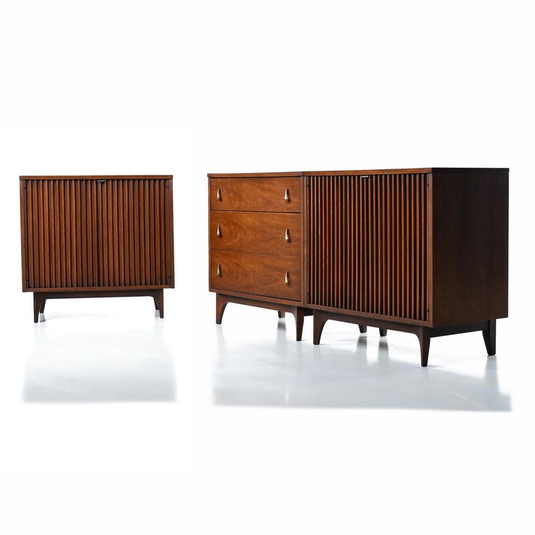 Broyhill Brasilia Three-Piece Modular Media Cabinet Credenza at 1stDibs ...