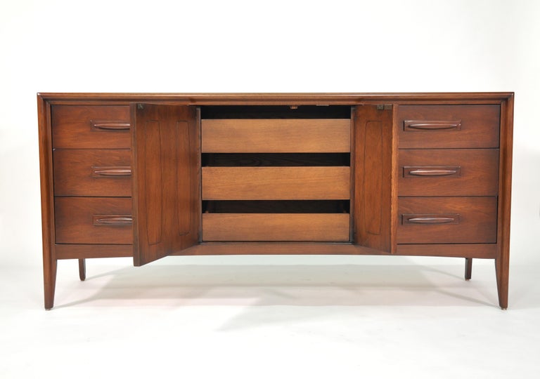 Broyhill Emphasis Walnut Triple Dresser at 1stDibs | broyhill emphasis ...