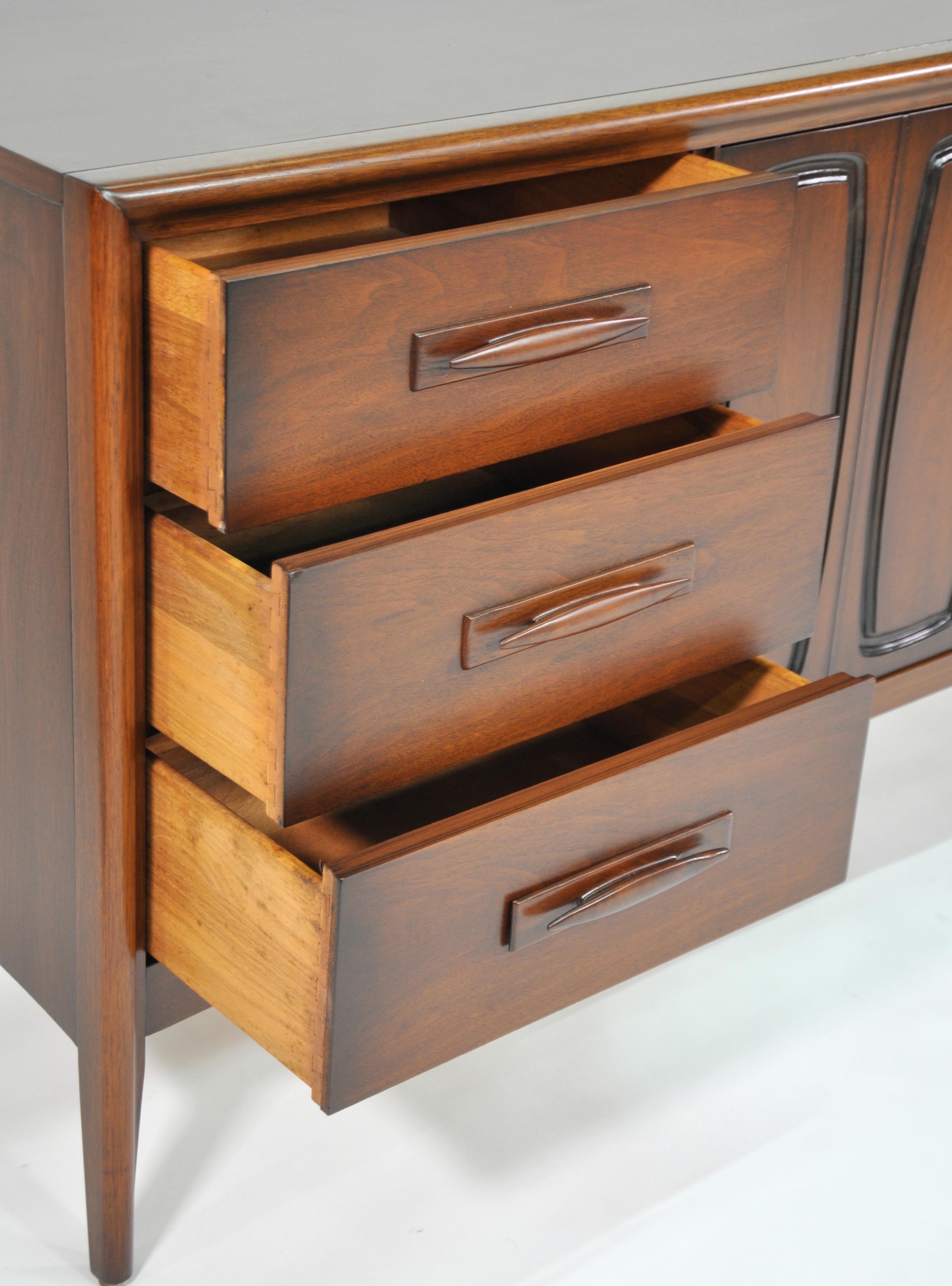 Broyhill Emphasis Walnut Triple Dresser at 1stDibs | broyhill emphasis ...