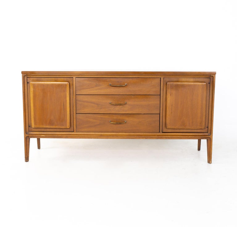 Broyhill Forward '70 Mid Century Walnut Sideboard Credenza For Sale at ...