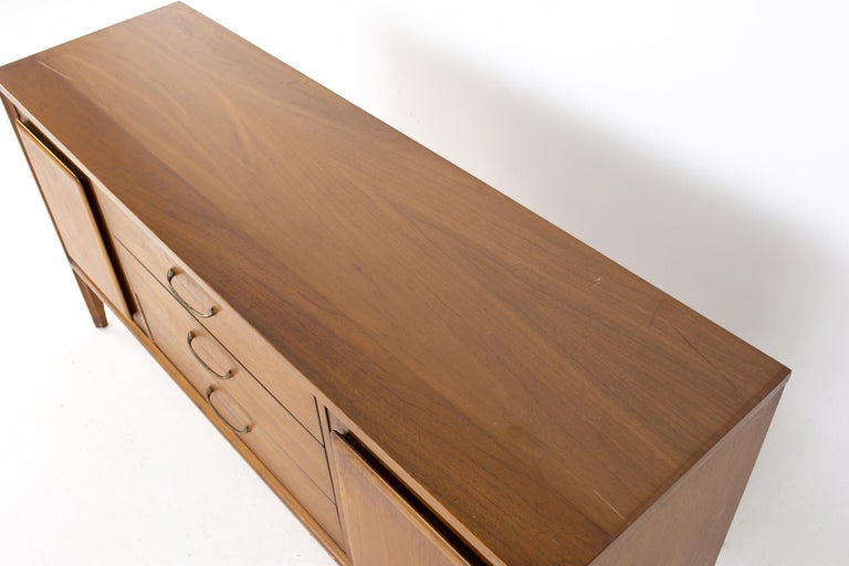 Broyhill Forward '70 Mid Century Walnut Sideboard Credenza For Sale at ...