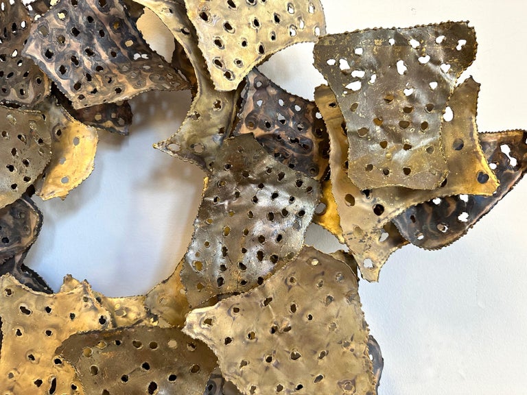 Bruce and William Friedle Large Brutalist Metal Wall Sculpture, Signed ...