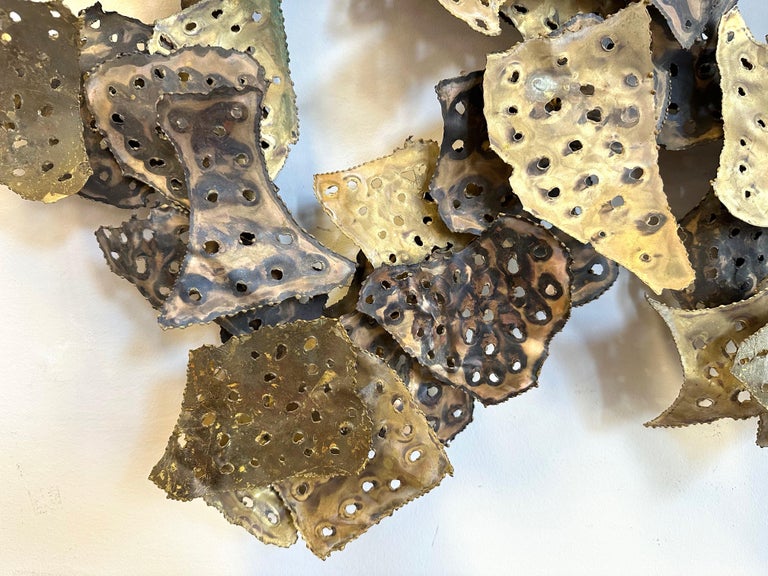 Bruce and William Friedle Large Brutalist Metal Wall Sculpture, Signed ...