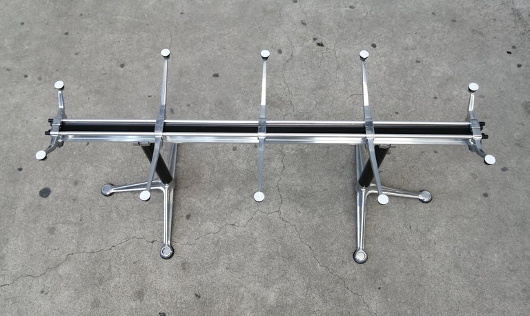Bruce Burdick Herman Miller Aluminum Dining / Conference Table at 1stDibs