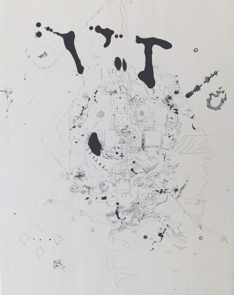 Bruce Conner - Beat Generation Artist - Original Ink Blot Drawing, 1962 ...