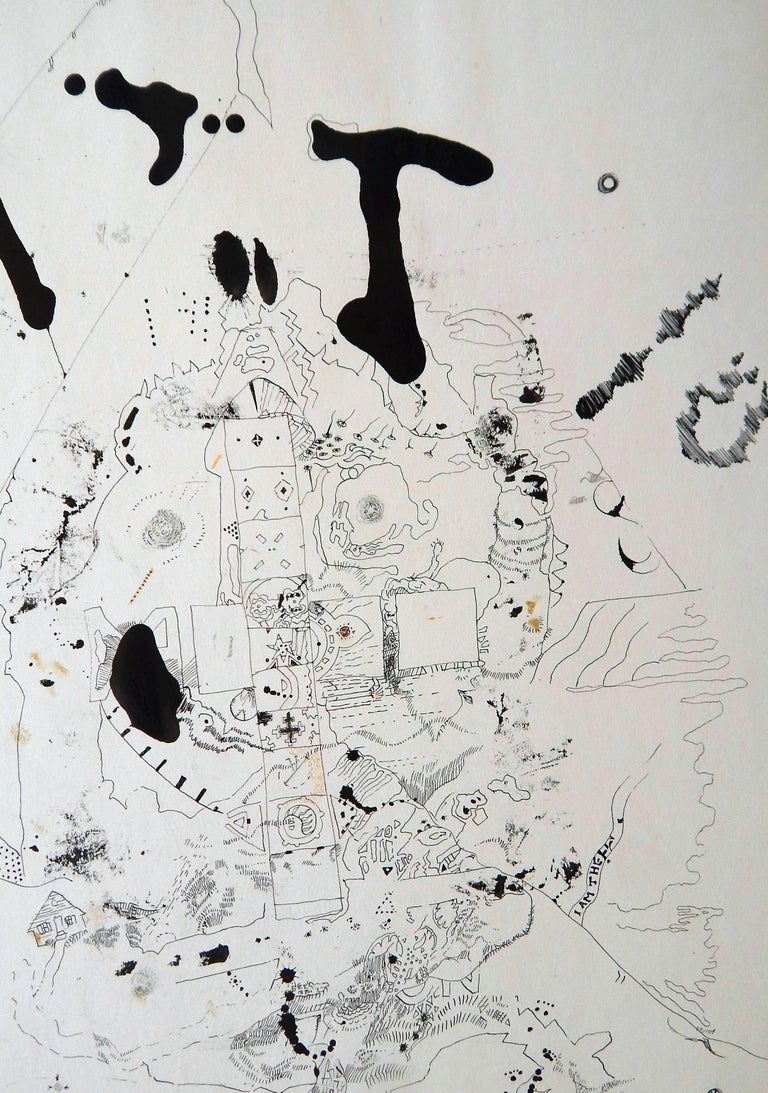 Bruce Conner - Beat Generation Artist - Original Ink Blot Drawing, 1962 ...