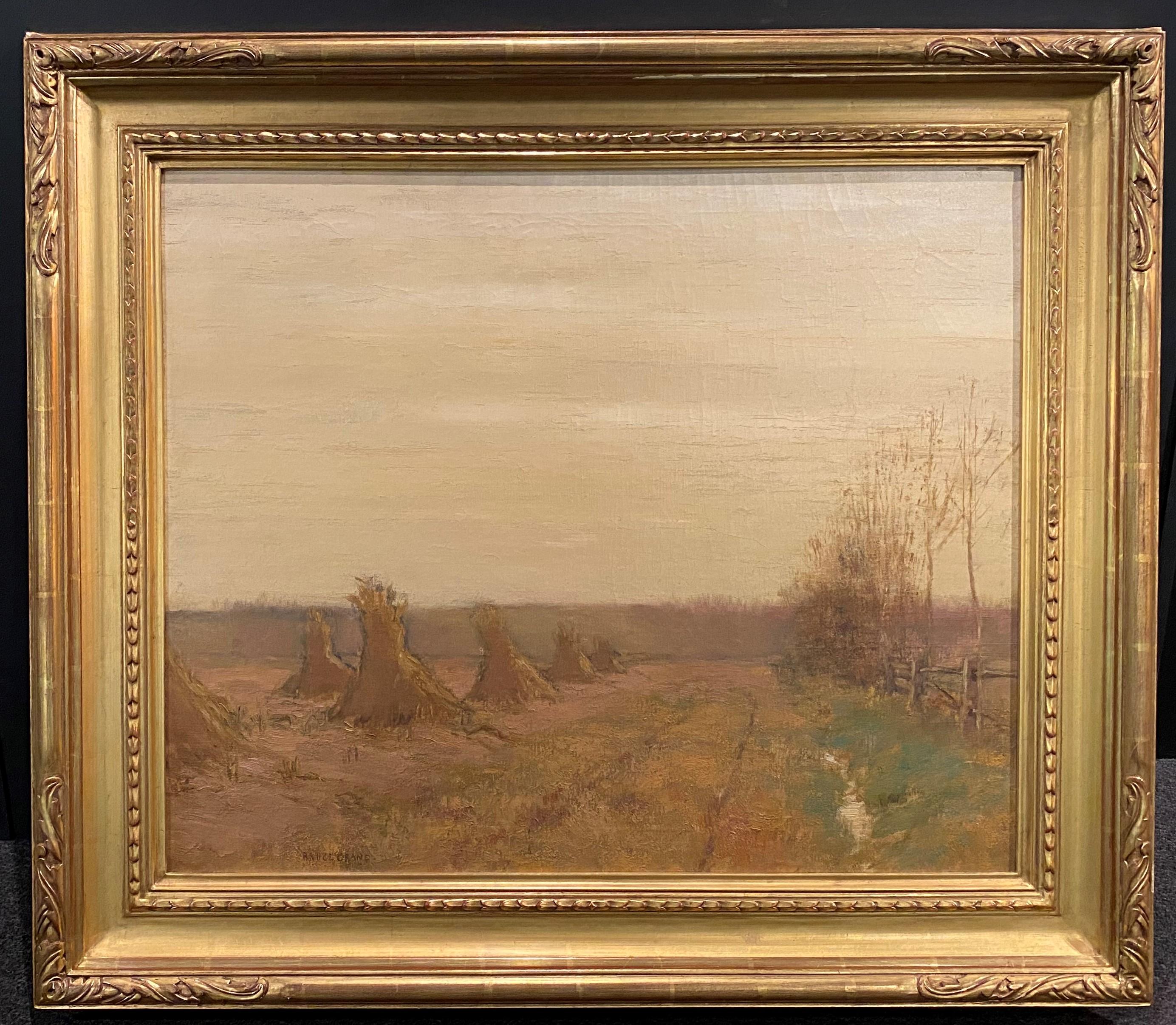 Bruce Crane - Haystacks at 1stDibs | bruce crane paintings, bruce crane ...