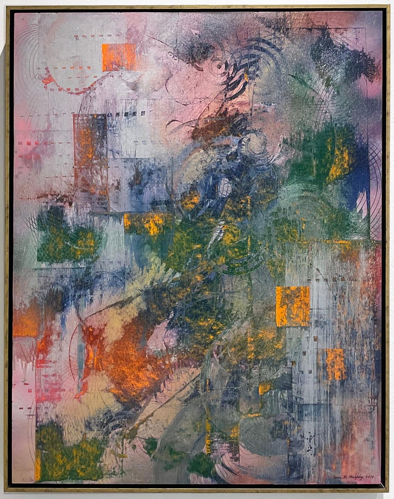 Bruce Murphy - Layers of Being: Blue and Violet Abstract Painting in ...