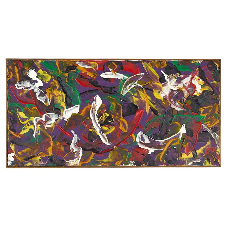 Bruce Myers Mid-Century Abstract Original Oil on Canvas Painting For ...