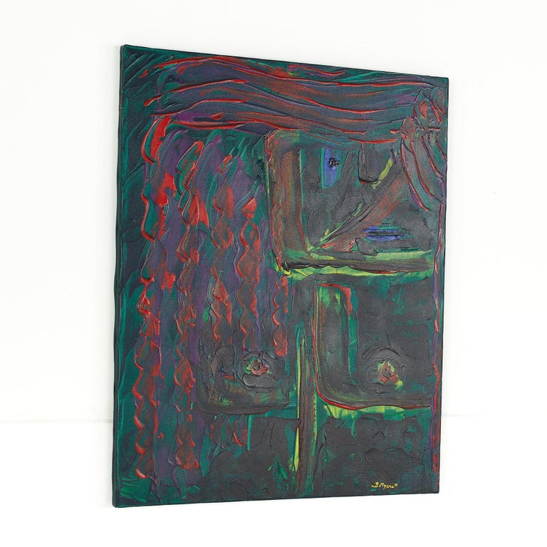Bruce Myers Mid-Century Signed Original Oil on Canvas Painting No. 7 ...