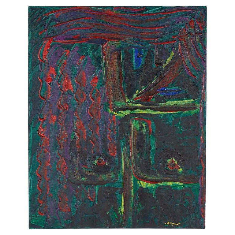 Bruce Myers Mid-Century Signed Original Oil on Canvas Painting No. 7 ...