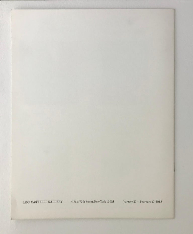 Bruce Nauman - Bruce Nauman catalogue from first exhibition at Leo ...