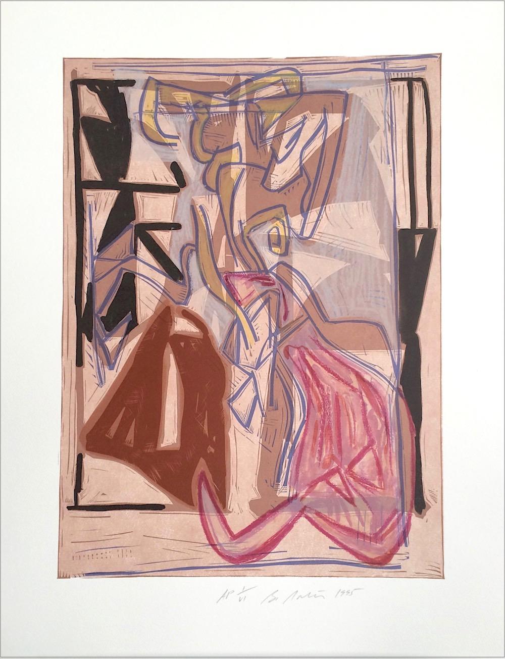 Bruce Porter - Blue/Green Abstract Lithograph by Bruce Porter For Sale ...