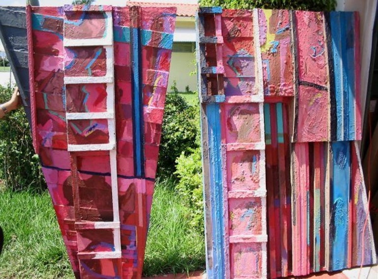 Bruce Robbins - Bruce Robbins Large Diptyque Painting "Jerusalem" 1981 ...