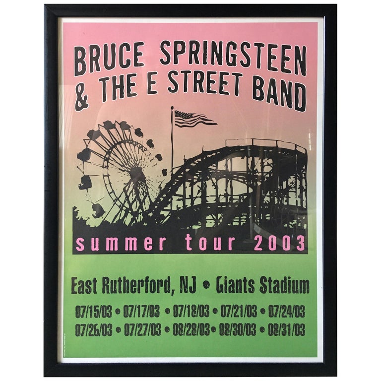 Bruce Springsteen Summer Tour 2003 Poster at 1stDibs