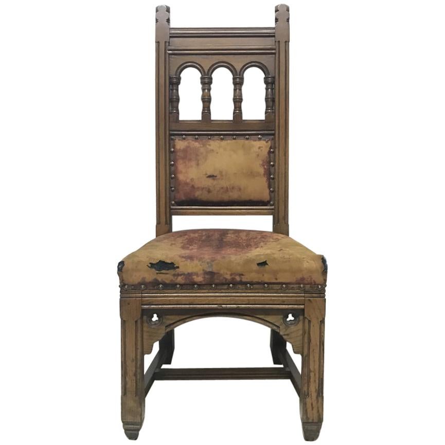Pair of 19th Century Gothic Chairs at 1stDibs