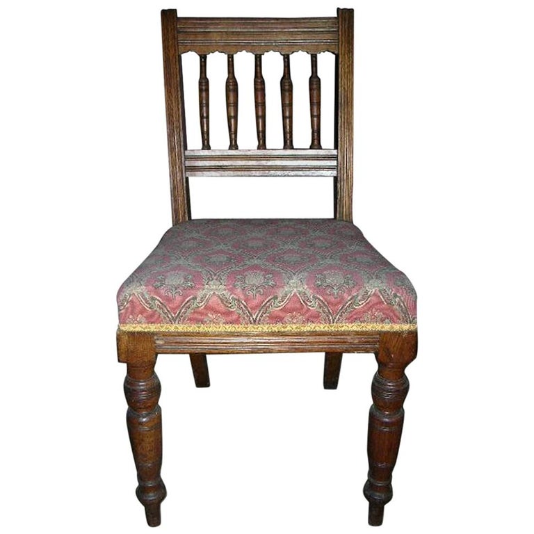 Bruce Talbert Style, Aesthetic Movement Oak Dining Chair with Elongated ...