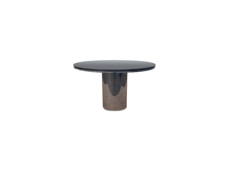 Brueton Anello Marble and Chrome Dining/Center Table at 1stDibs