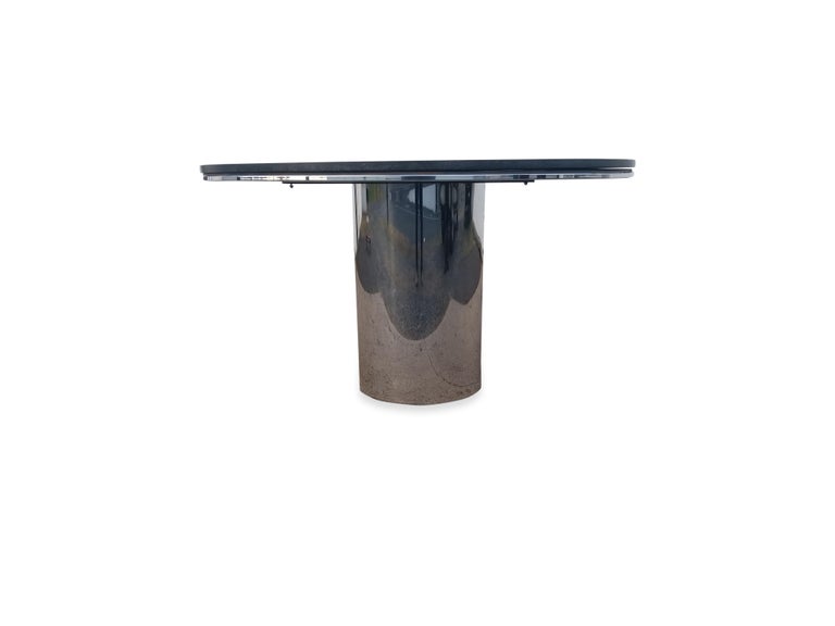 Brueton Anello Marble and Chrome Dining/Center Table at 1stDibs