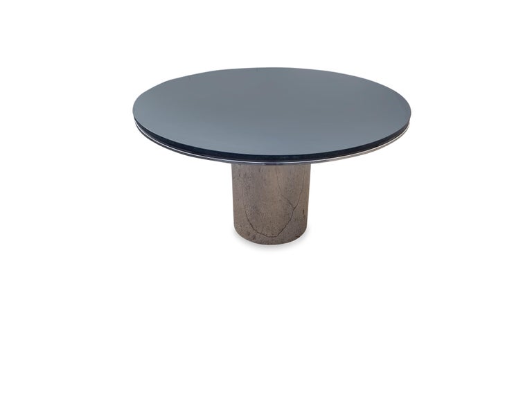 Brueton Anello Marble and Chrome Dining/Center Table at 1stDibs