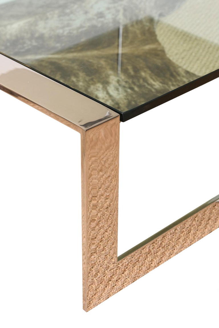 Brueton Stainless Steel and Glass Modernist Square Cocktail Table at ...