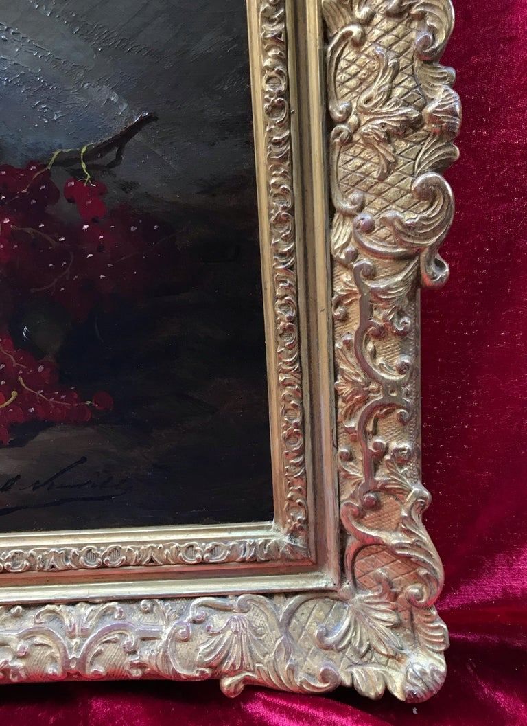 BRUNEL NEUVILLE Alfred - Still Life Fruits Basket and Wine, Paintings ...