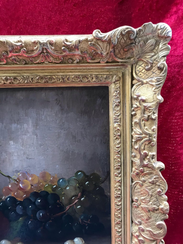 BRUNEL NEUVILLE Alfred - Still Life Fruits Basket and Wine, Paintings ...