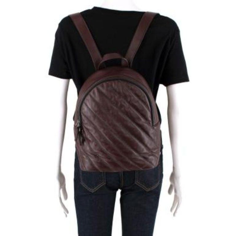 Brunello Cucinelli burgundy quilted Monili detail backpack For Sale at ...