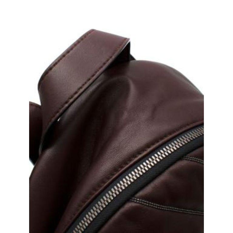 Brunello Cucinelli burgundy quilted Monili detail backpack For Sale at ...