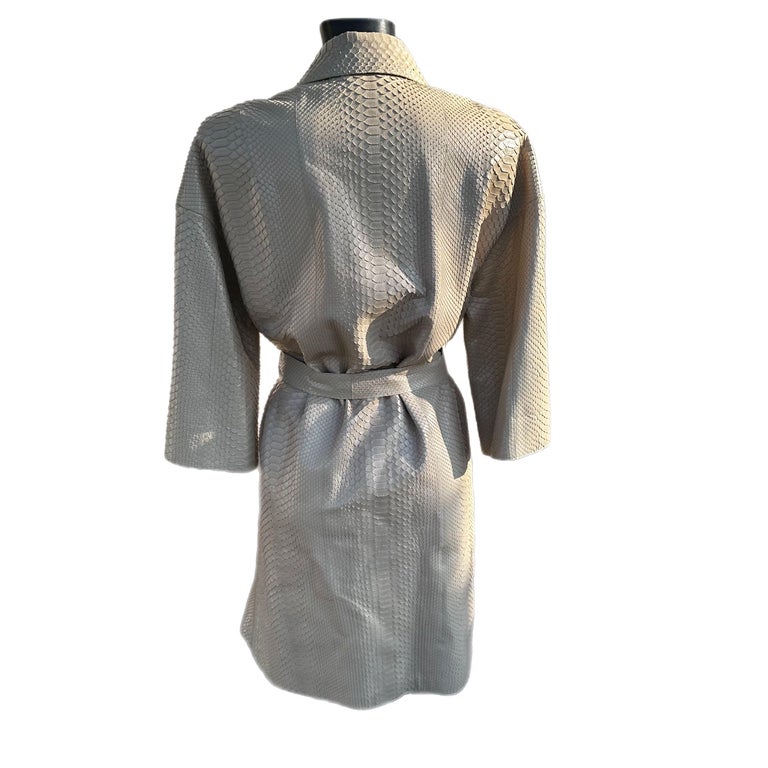 Brunello Cucinelli Python trench coat For Sale at 1stDibs