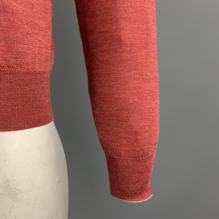 BRUNELLO CUCINELLI Size M Brick Knitted Wool/Cashmere Crew-Neck ...