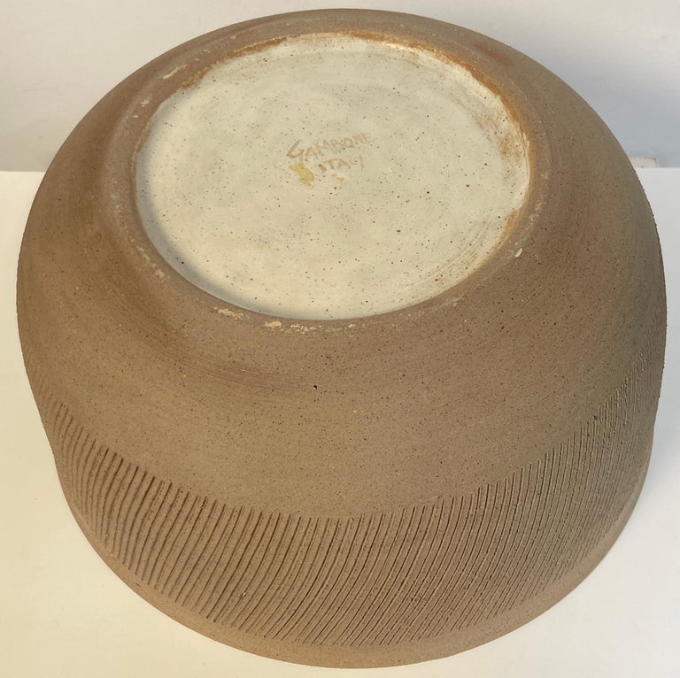 Bruno Gambone Large Incised Pottery Centerbowl, circa 1970s For Sale at ...