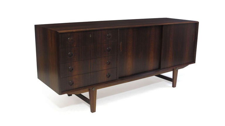 Bruno Hansen Danish Rosewood Credenza For Sale at 1stDibs