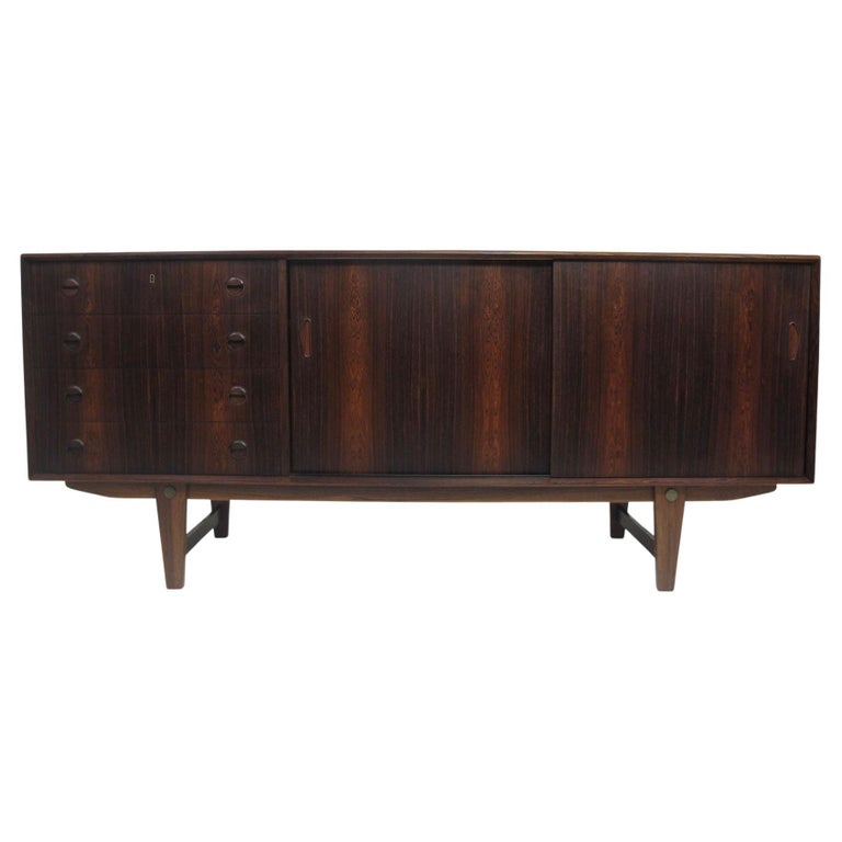 Bruno Hansen Danish Rosewood Credenza For Sale at 1stDibs