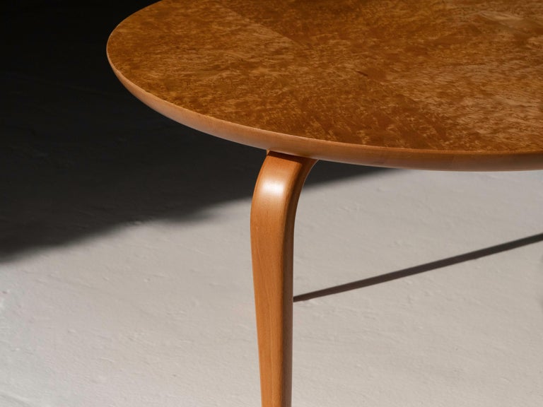 Bruno Mathsson 'Annika' Cocktail Table in Burlwood for Dux Sweden 1960 ...