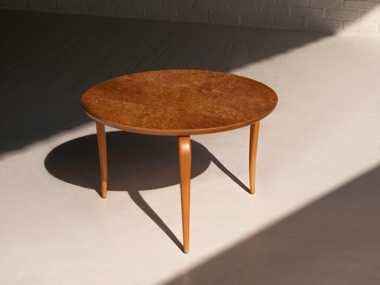 Bruno Mathsson 'Annika' Cocktail Table in Burlwood for Dux Sweden 1960 ...