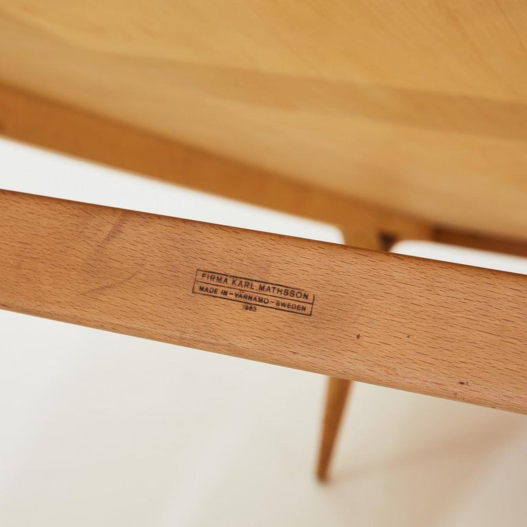 Bruno Mathsson "Berlin 57" Mid-Century Daybed in Beech Produced in ...