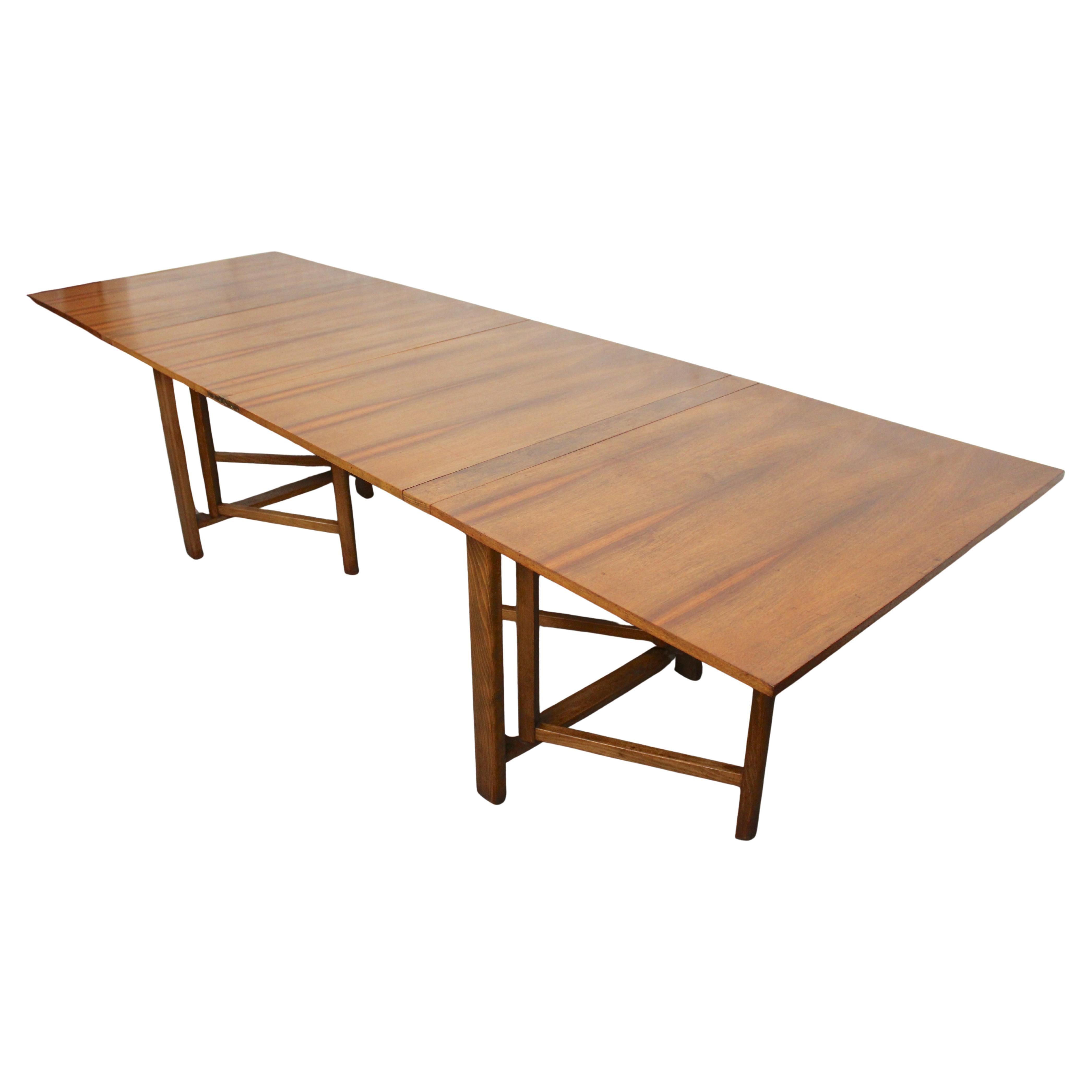 Folding Expanding Dining Table in the Style of Bruno Mathsson Maria ...
