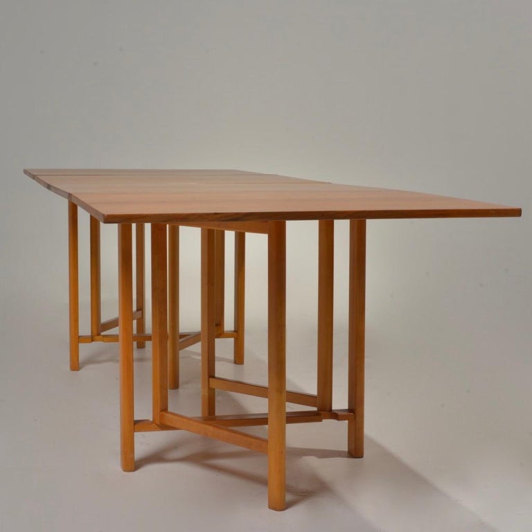 Bruno Mathsson "Maria Flap" Folding Table, Karl Mathsson, Sweden, 1950s ...