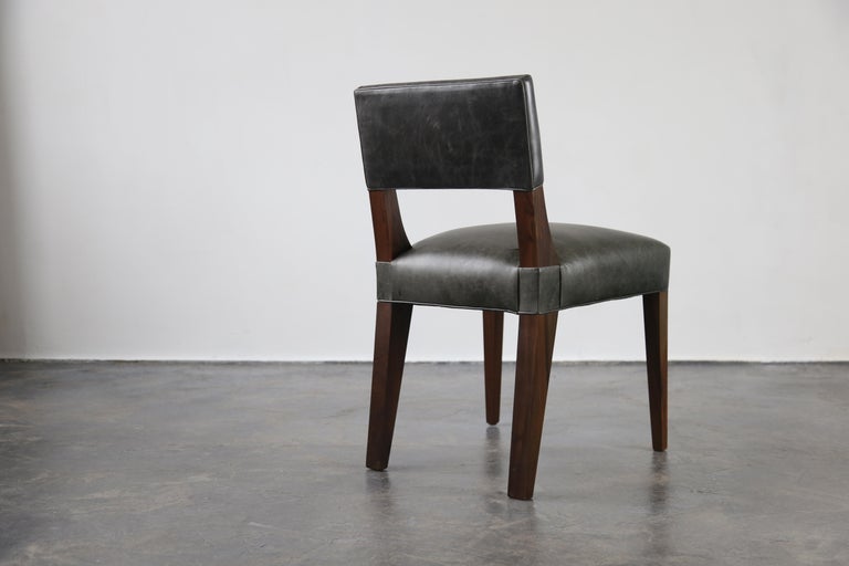 Bruno Modern Dining Chair in Argentine Rosewood and Leather from ...