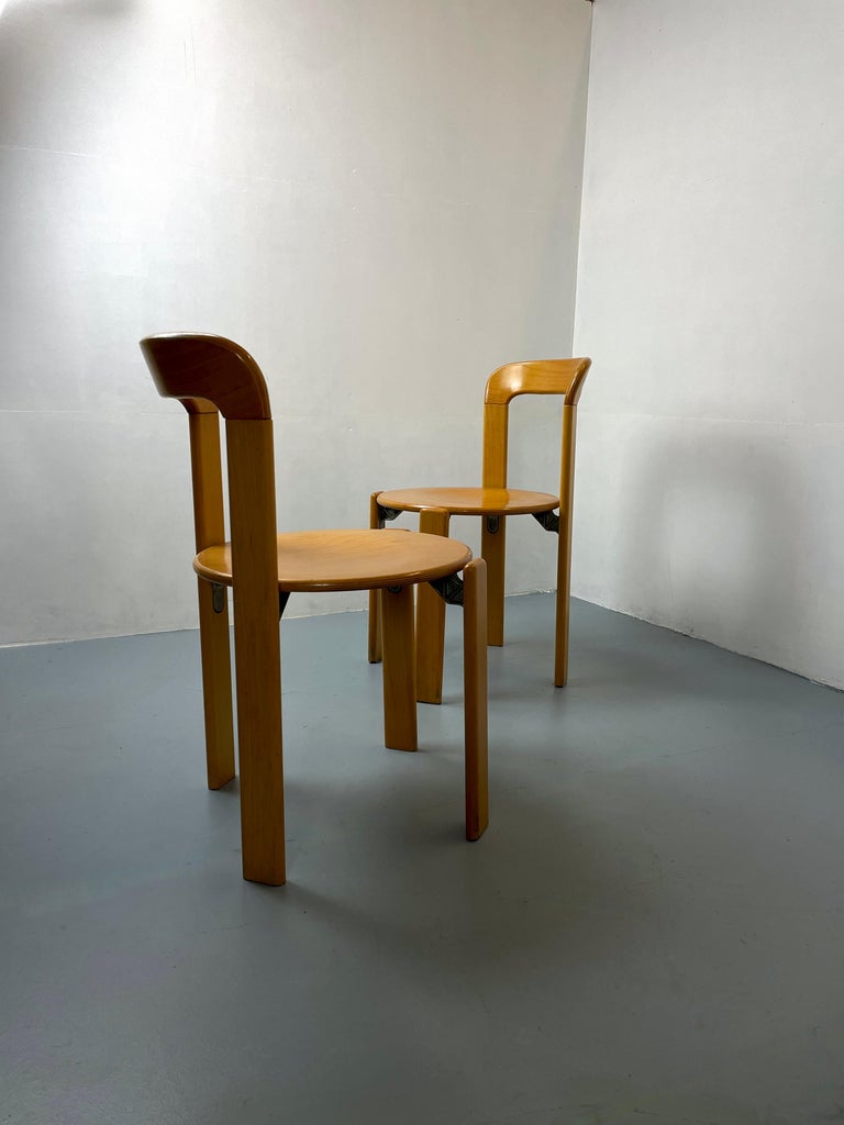 Bruno Rey Dietiker Vintage chair post-modern beechwood Switzerland at ...
