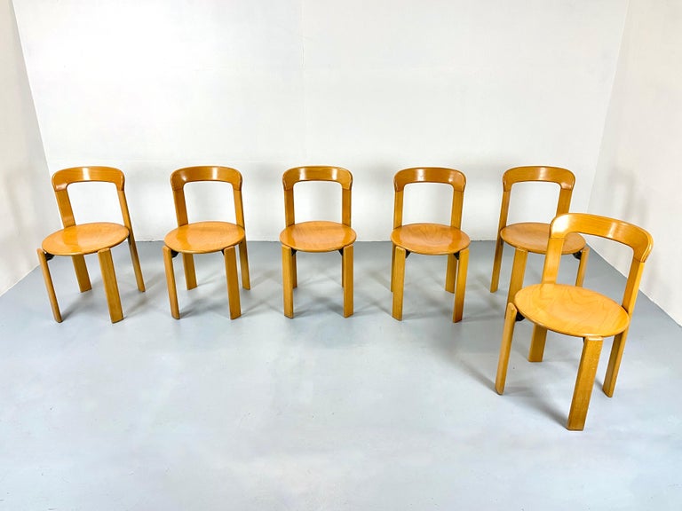 Bruno Rey Dietiker Vintage chair post-modern beechwood Switzerland at ...