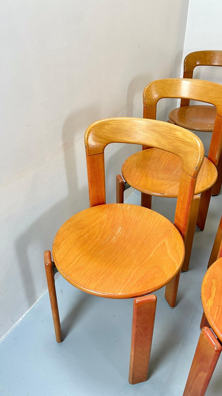 Bruno Rey Dietiker Vintage Chair Post-Modern Beechwood Switzerland For ...