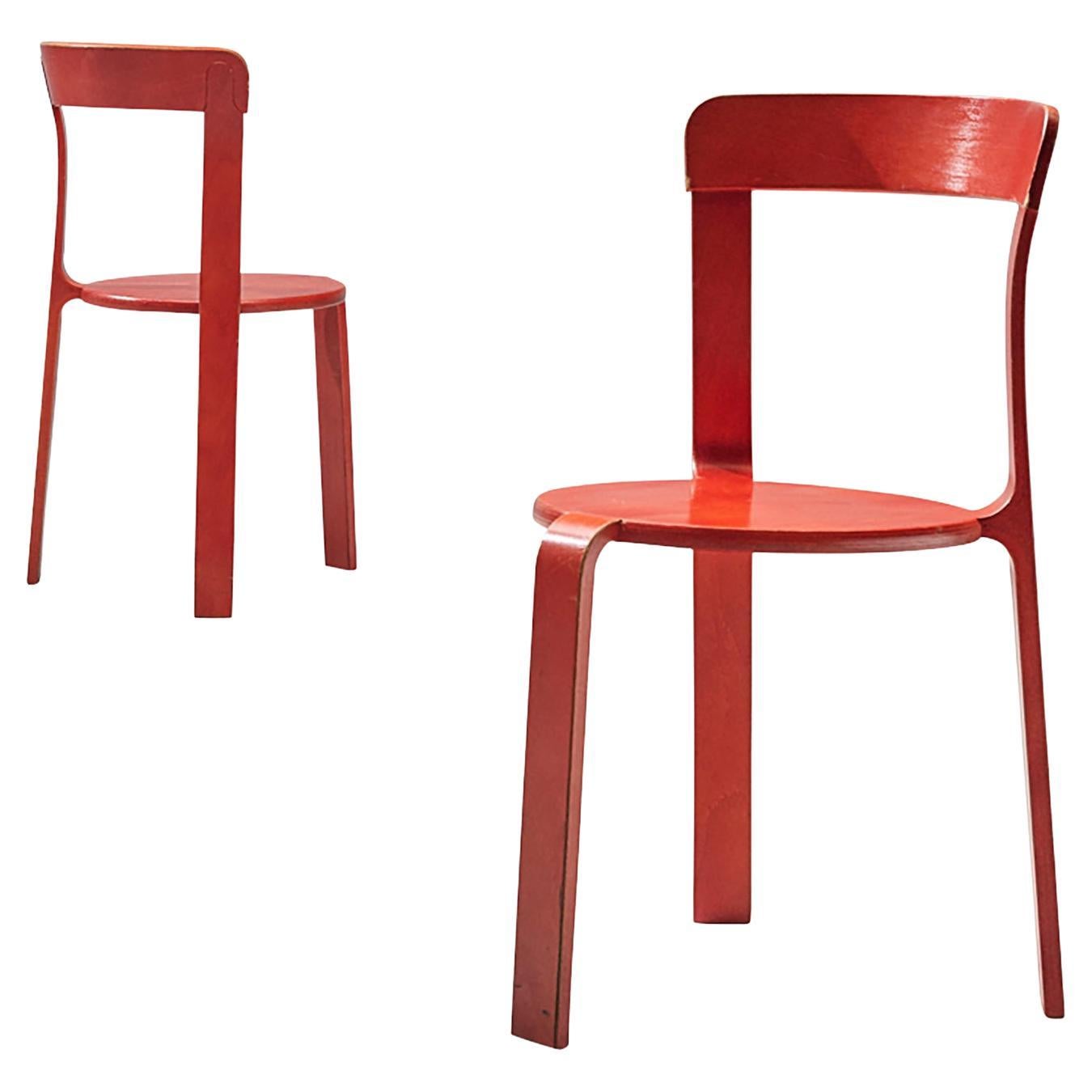 Mid-Century Modern, 6 Rey Chairs, Color Vintage Chestnut, Bruno Rey ...