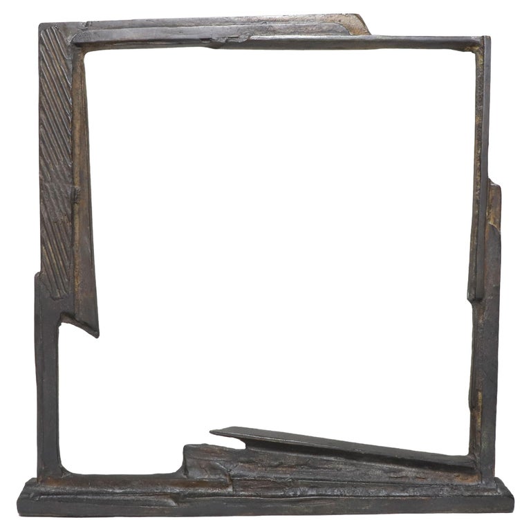 Bruno Romeda Abstract Square "Untitled" Sculpture in Bronze, 1997 For ...