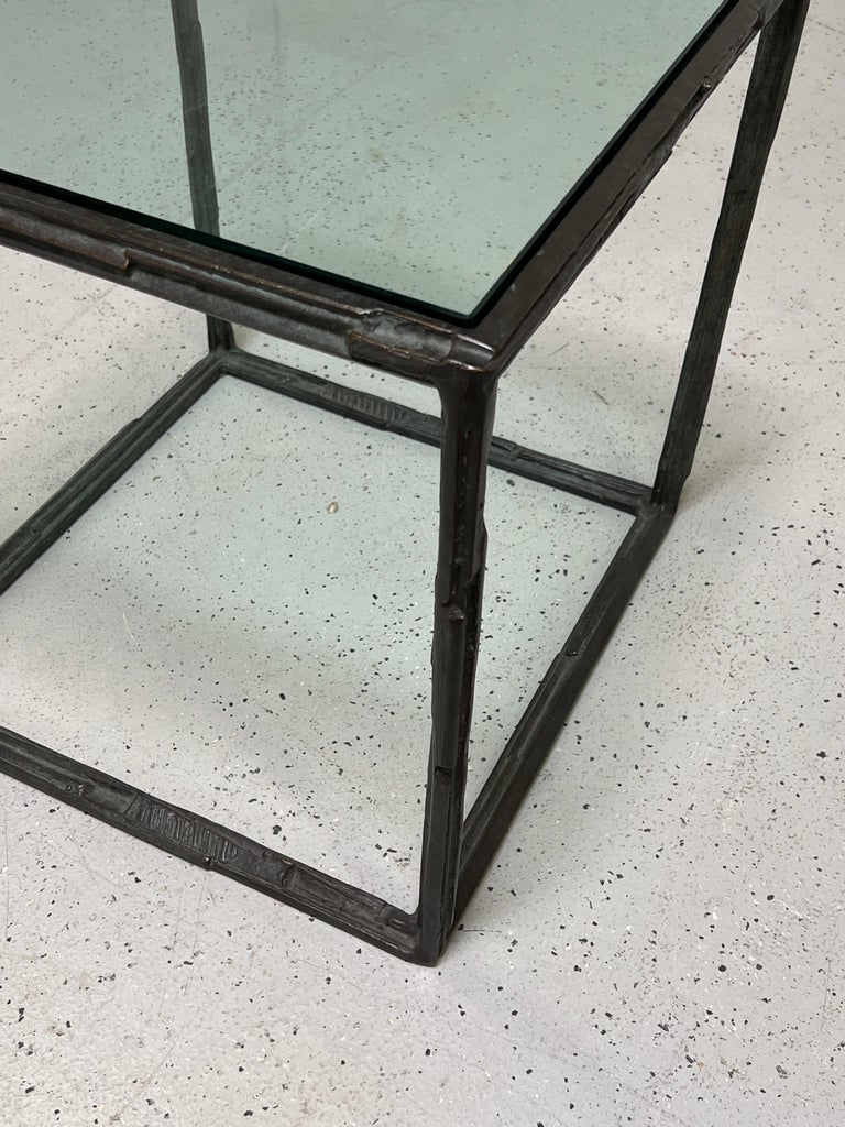 Bruno Romeda Bronze Side Table For Sale at 1stDibs