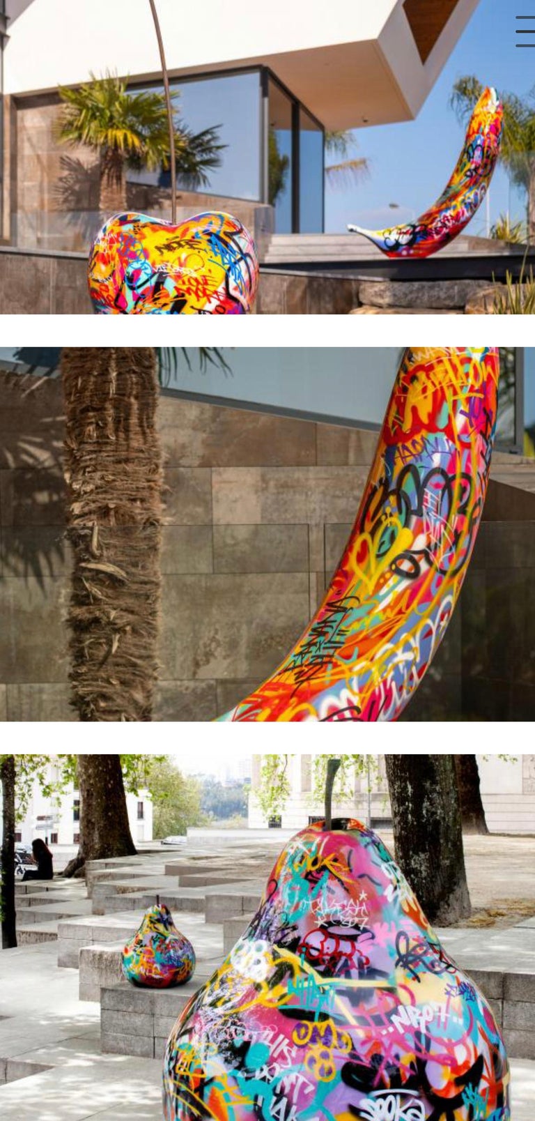 Bruno - Ceramic Graffiti Pear Sculpture - Extravagant collections of ...